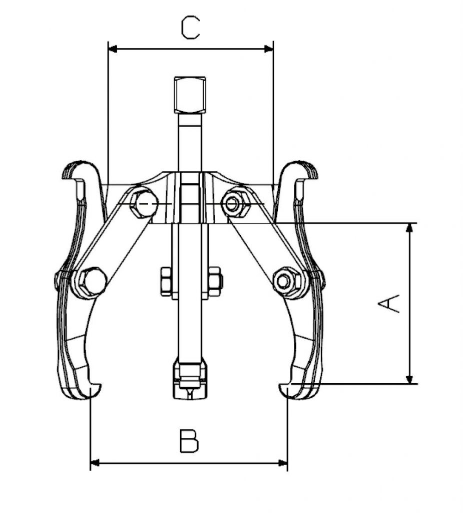 Extractor de Poleas – 3 Patas Reversible (Interior y Exterior) – Vimafer LTDA